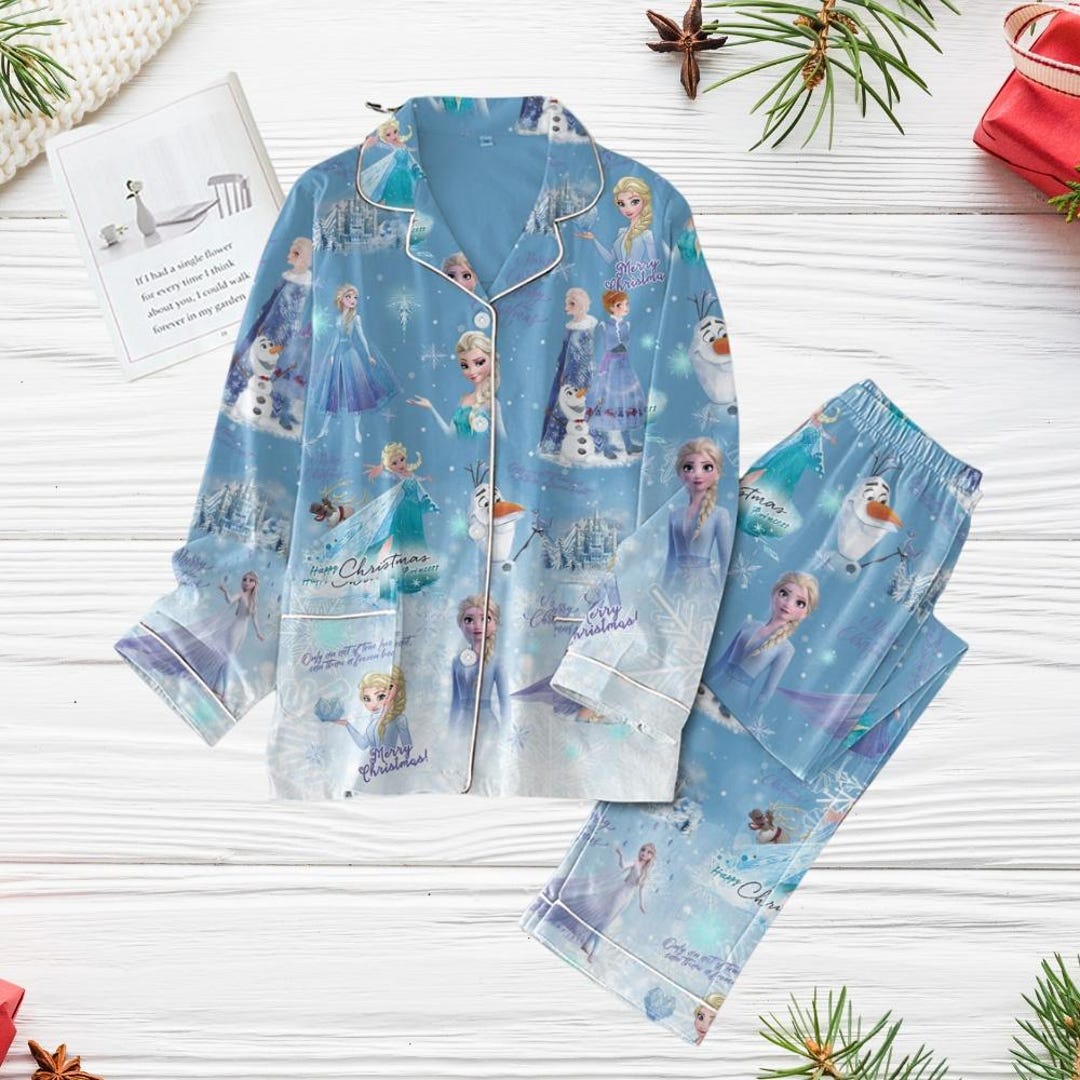 Disney Frozen Christmas Pajamas, Princess Elsa Women Pajamas, Elsa and ...