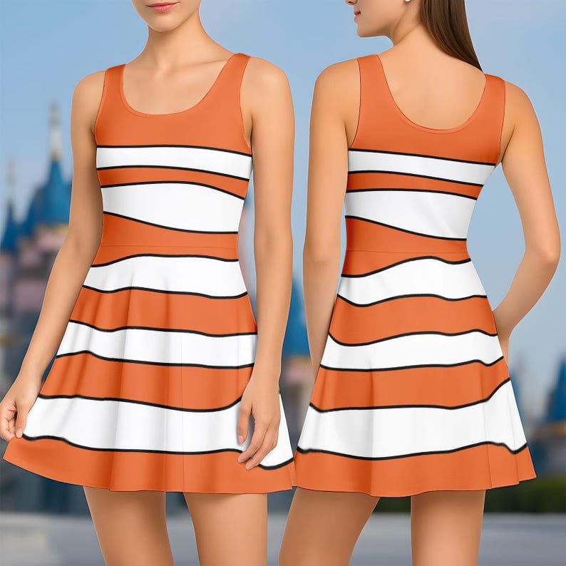 Nemo Skater Dress, Finding Nemo Cosplay Costume, Cosplay Women Dress ...
