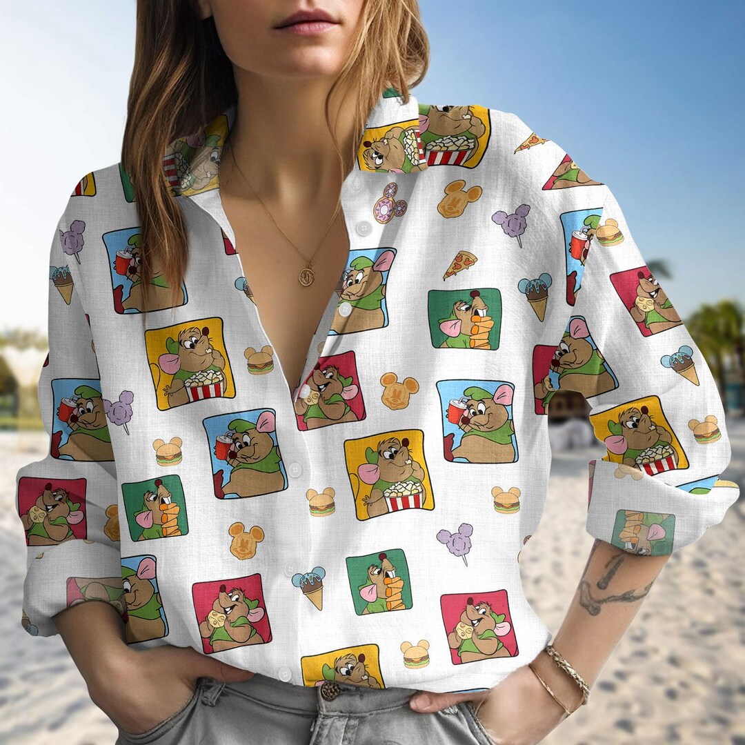 Disney Gus Gus Snack Time Blouse Shirt, Cinderella Mouse Shirt, Disney ...