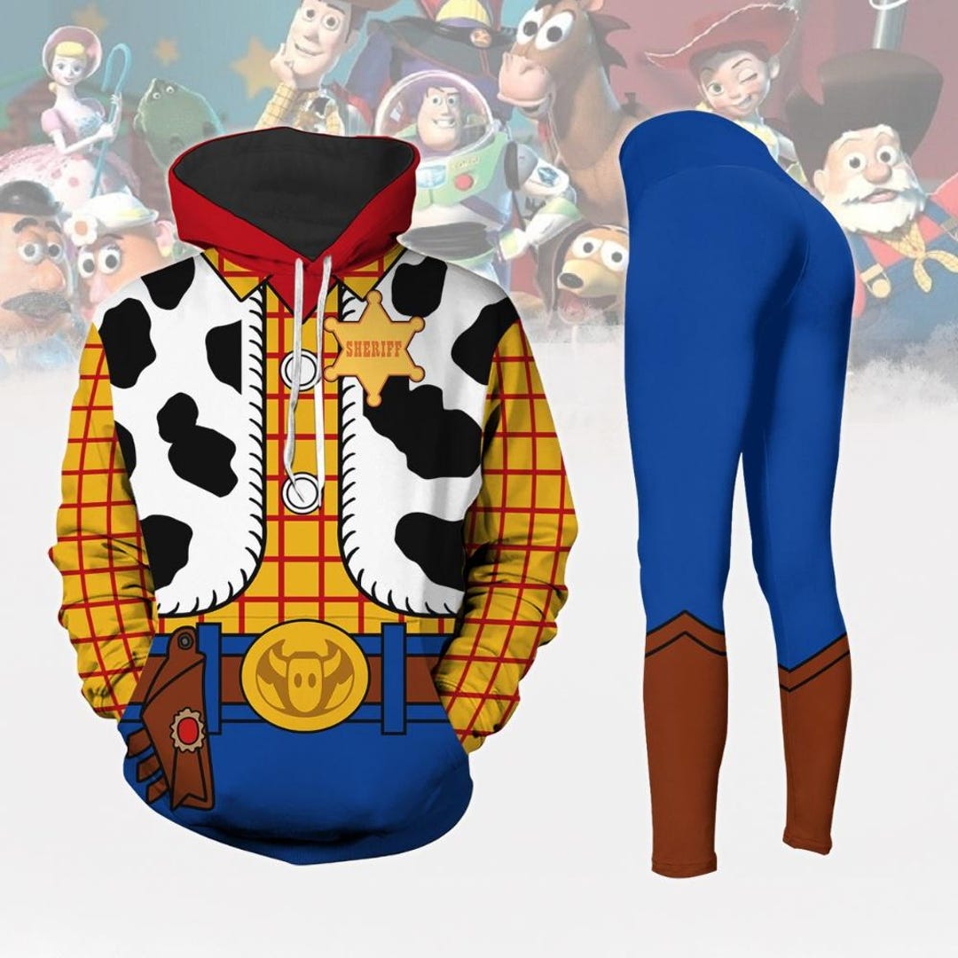 Toy Story Woody Cosplay Hoodie Leggings, Woody Sheriff Hoodie Shirt ...