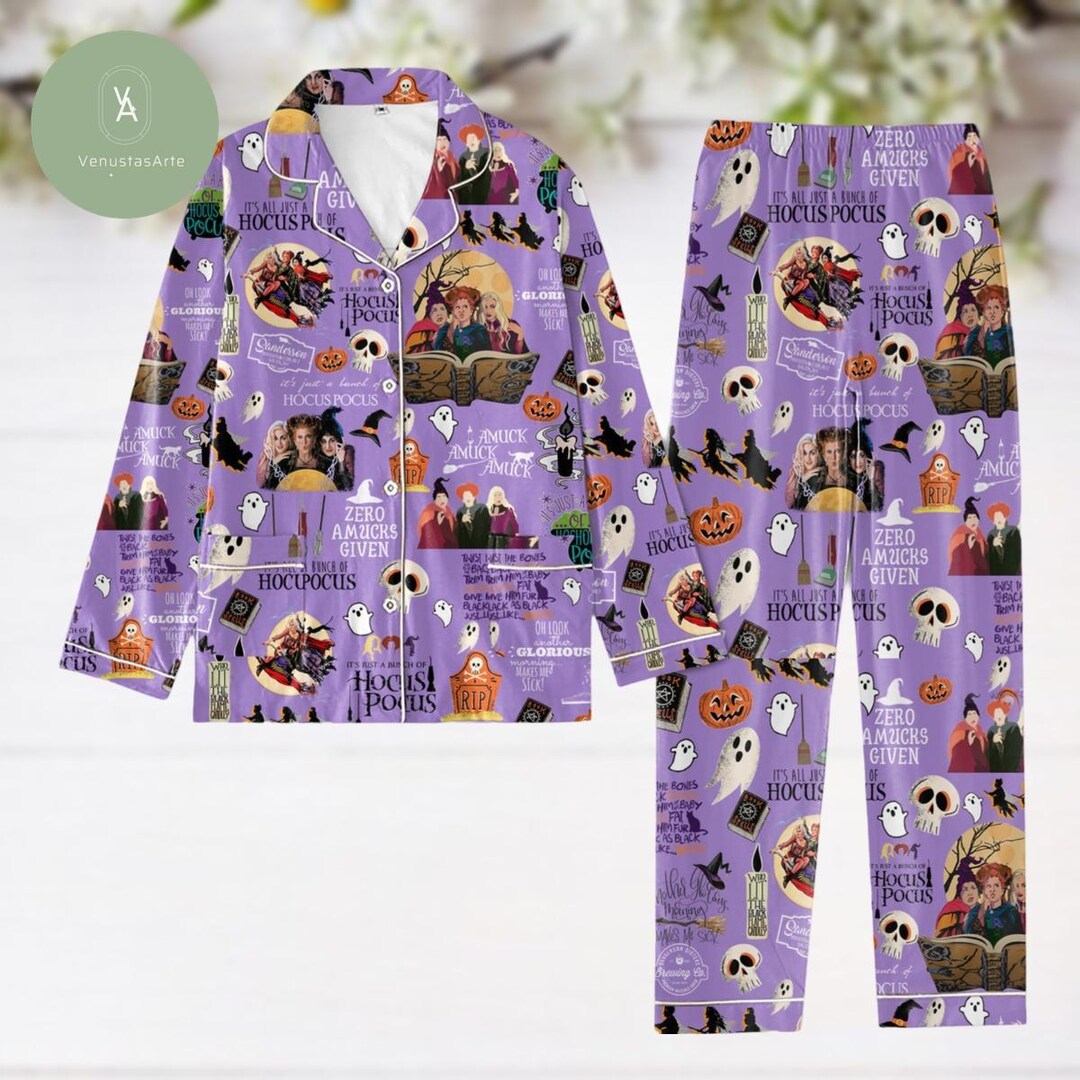 Halloween Hocus Pocus Pajamas Set, Sanderson Sisters Shirt, Disneyland ...