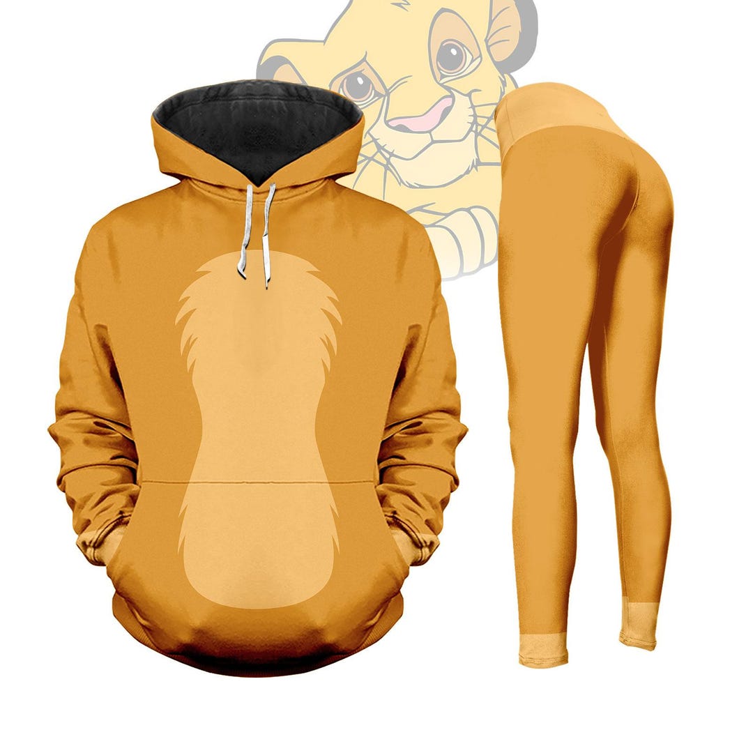 Simba Hoodie Legging, Lion King Cosplay Outfit, Simba Costume Hoodie ...