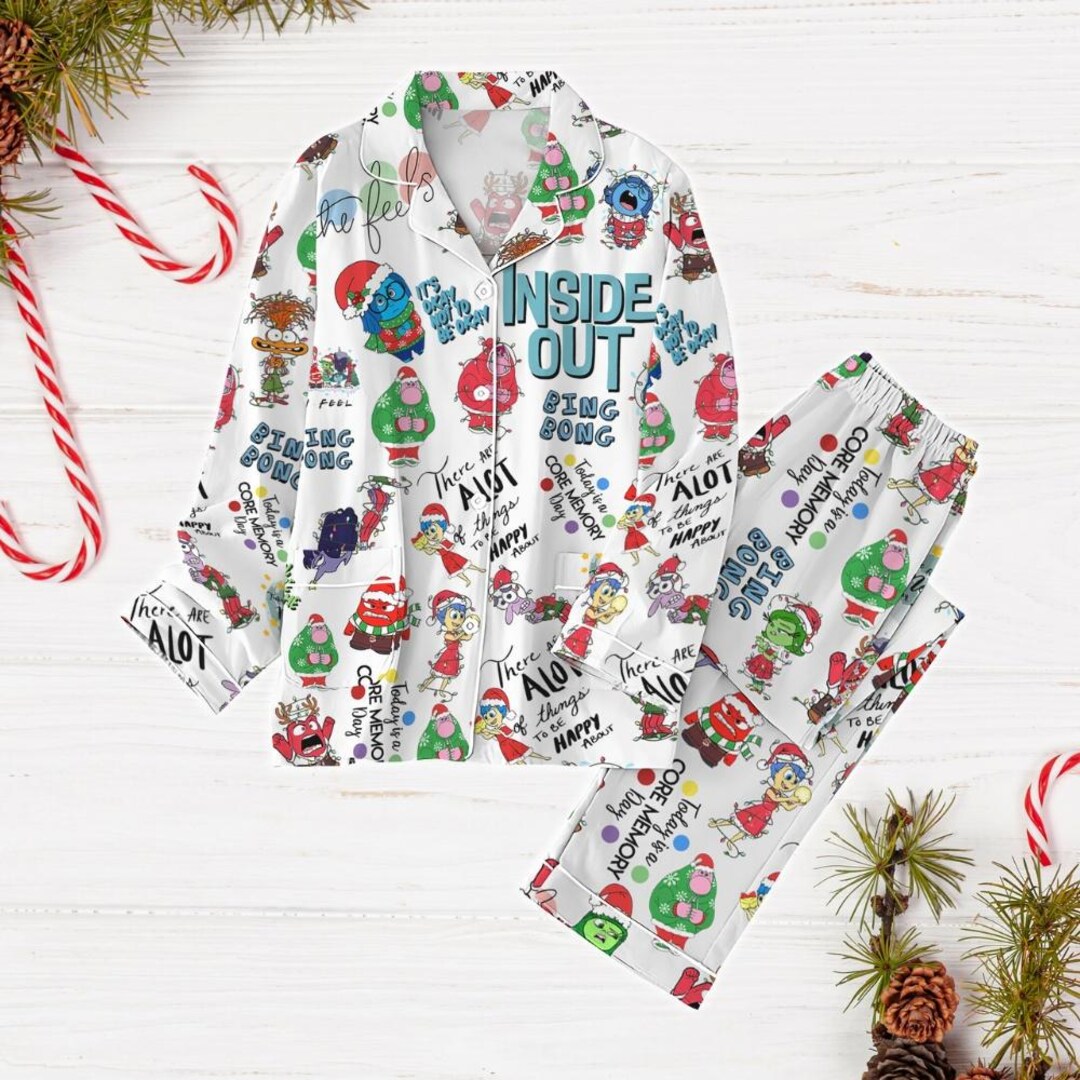 Inside Out Christmas Pajamas Set, Disney Emotions Xmas Pajamas, All the ...