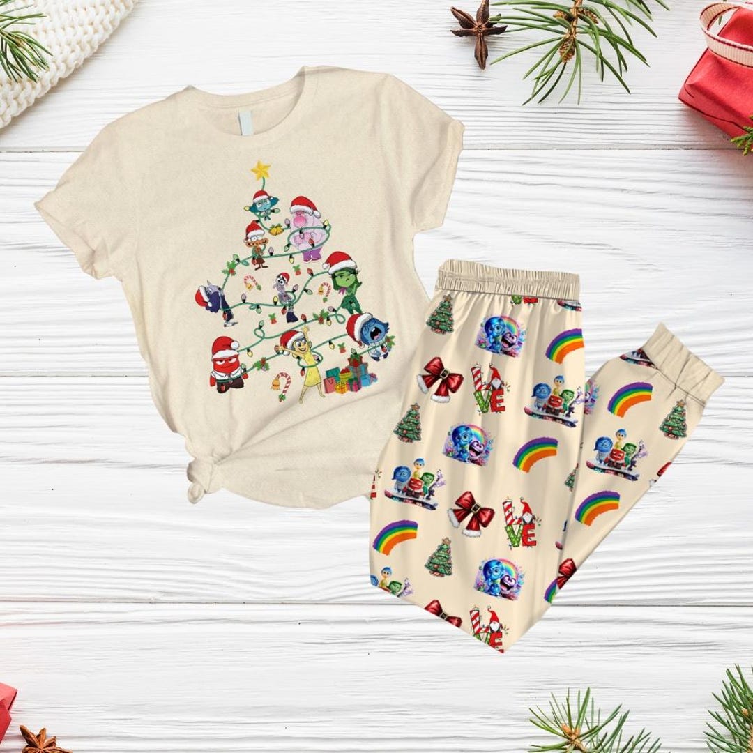 Christmas Inside Out Pajamas, Cartoon Emotion Friends Pajamas, Core ...