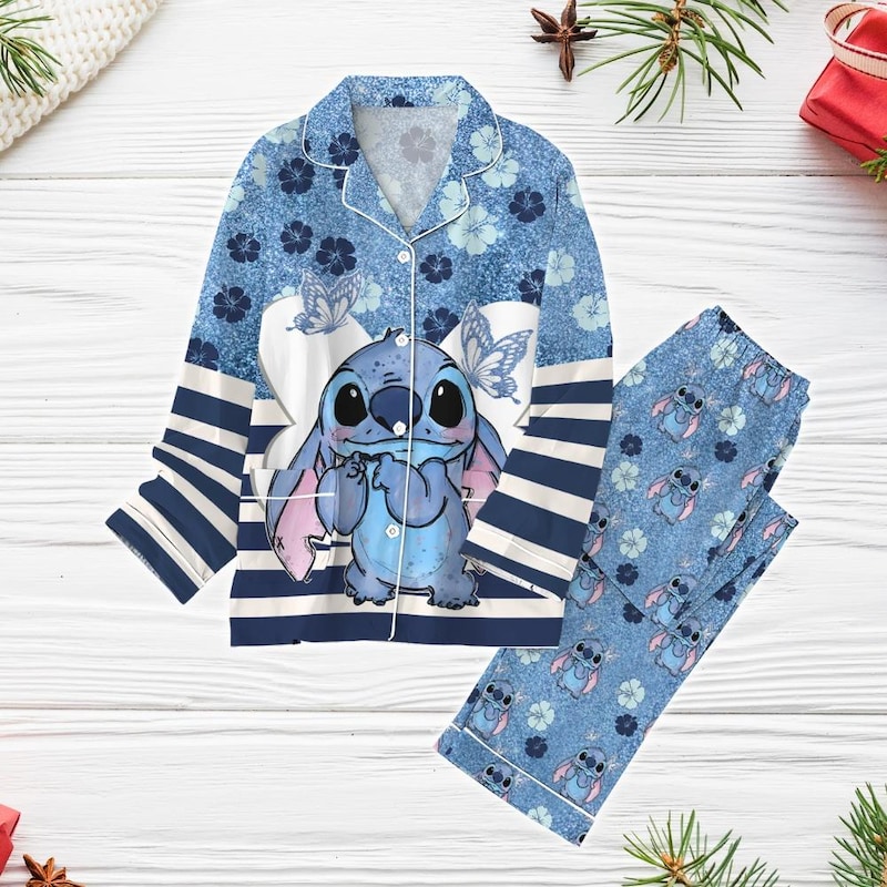 Stitch and Angel Pajamas - Etsy