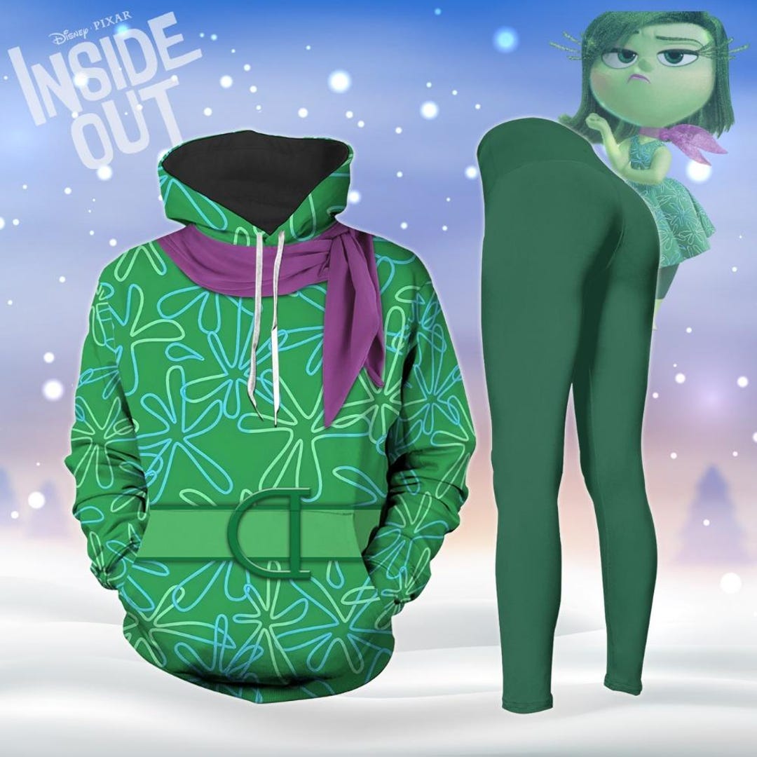 Inside Out Disgust Cosplay Shirt, Disney Disgust Cosplay Costume, Pixar ...