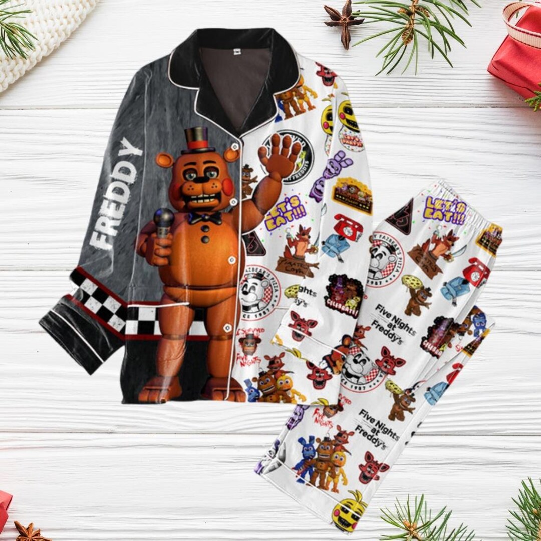 Five Nights at Freddy's Pajamas, Freddy Fazbear Holiday Pajamas ...