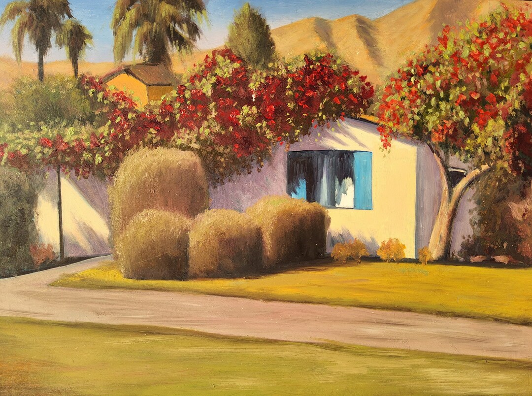 Desert Casita Painting Landscape Original Art Desert House Artwork Original Nature Painting 18 ...