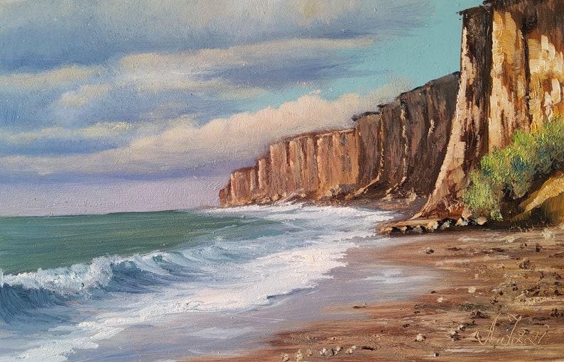 Sea Rocks Painting on Canvas Painting Seascape Ocean Wall Art Coastal ...