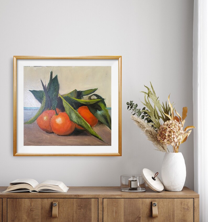 Clementines Painting Fruits Original Arts Mandarins Original Artwork ...