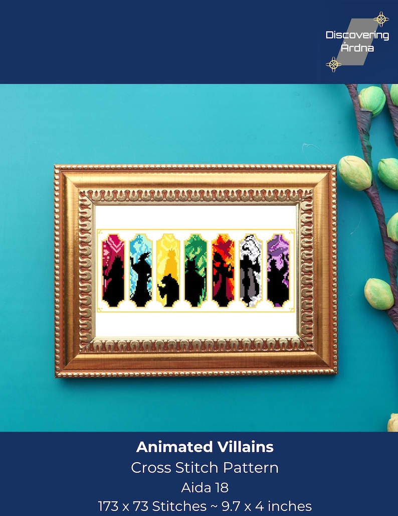 Animated Villains Cross Stitch Pattern - Etsy