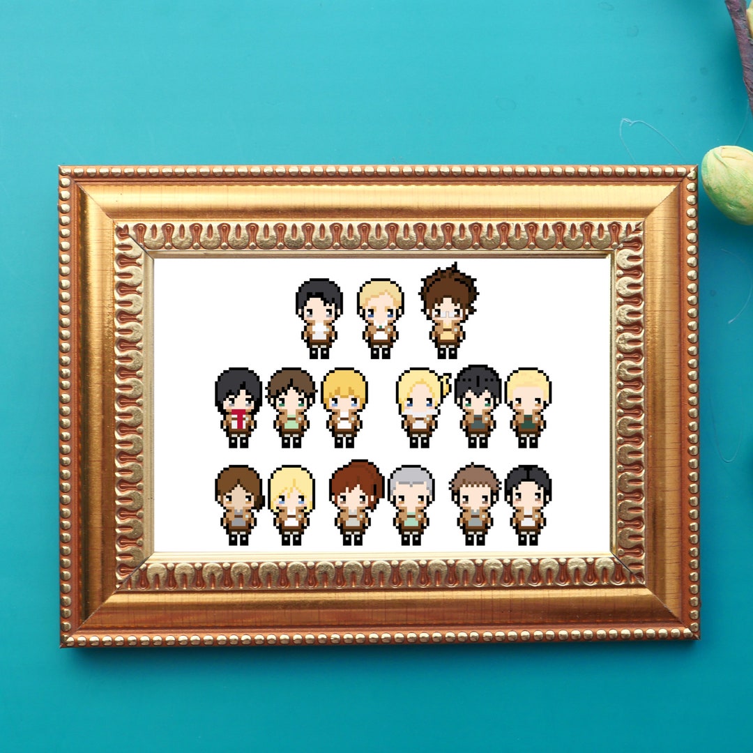 Pixel Slayer Squad Cross Stitch Pattern - Etsy