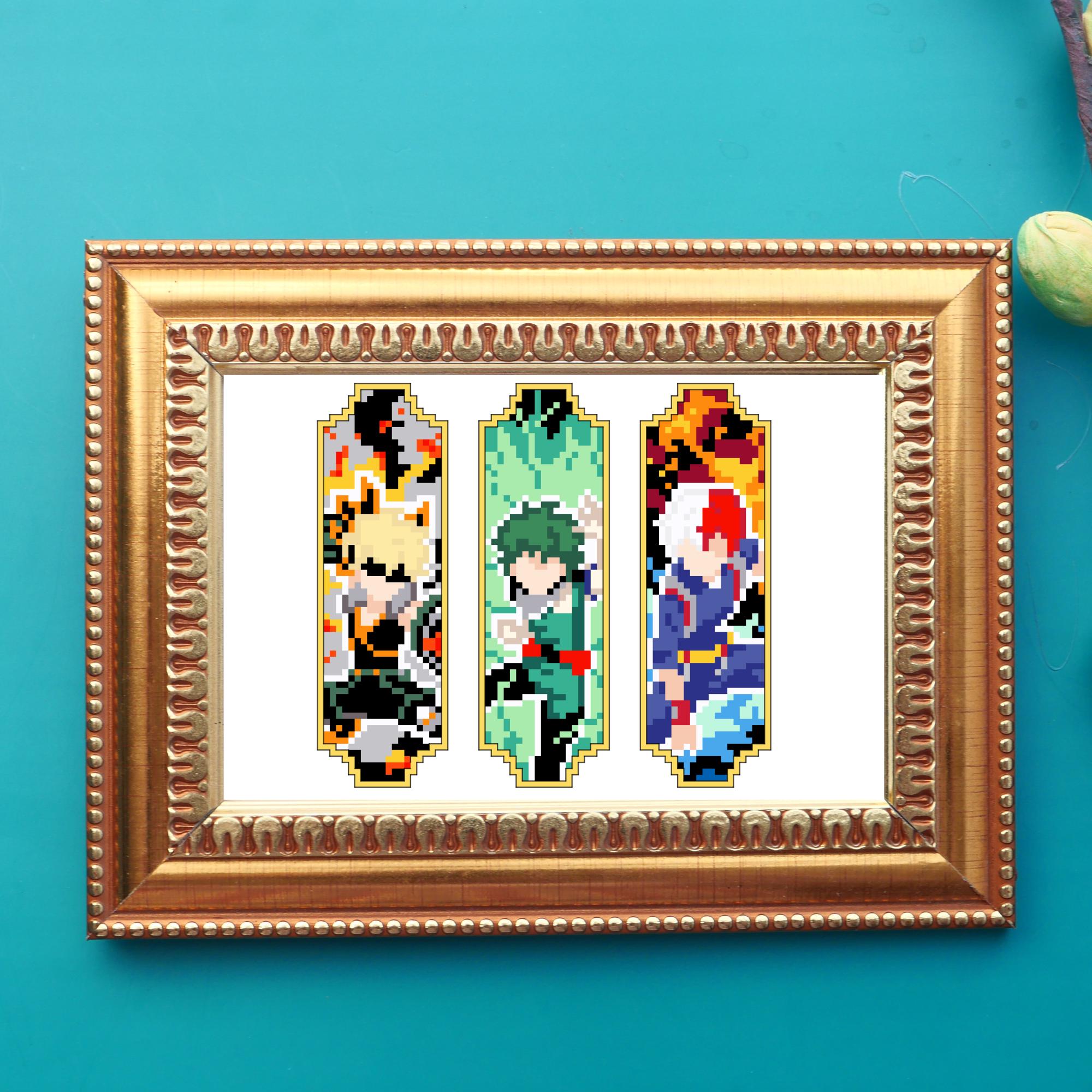 Student Hero Triptych Cross Stitch Pattern - Etsy