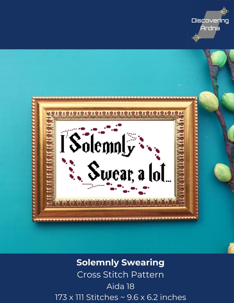 Solemnly Swearing Cross Stitch Pattern - Etsy