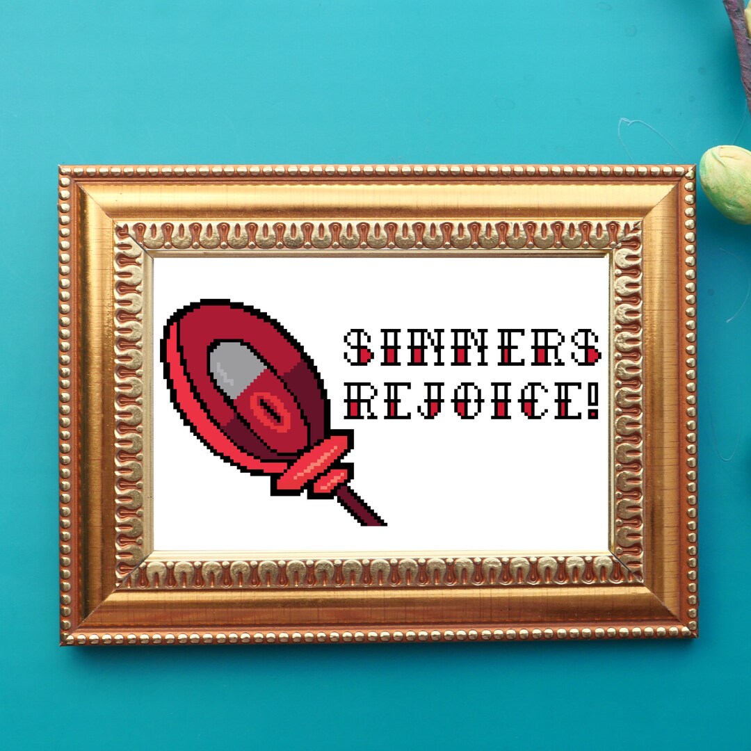 Sinners Rejoice Cross Stitch Pattern - Etsy