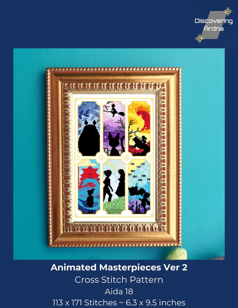 Animated Masterpieces Version 2 Cross Stitch Pattern - Etsy