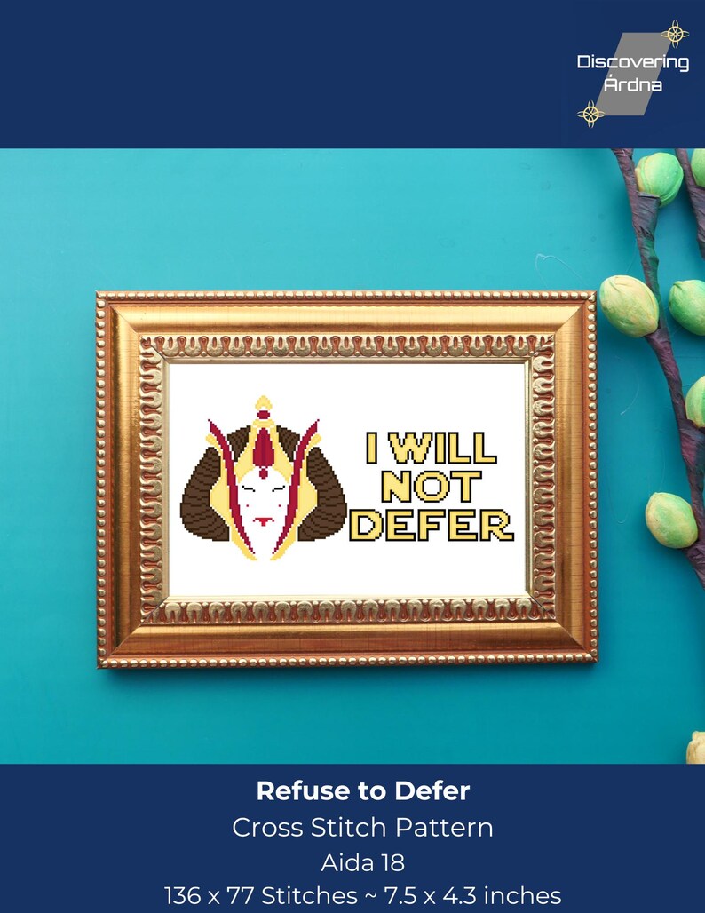 Refuse to Defer Cross Stitch Pattern - Etsy