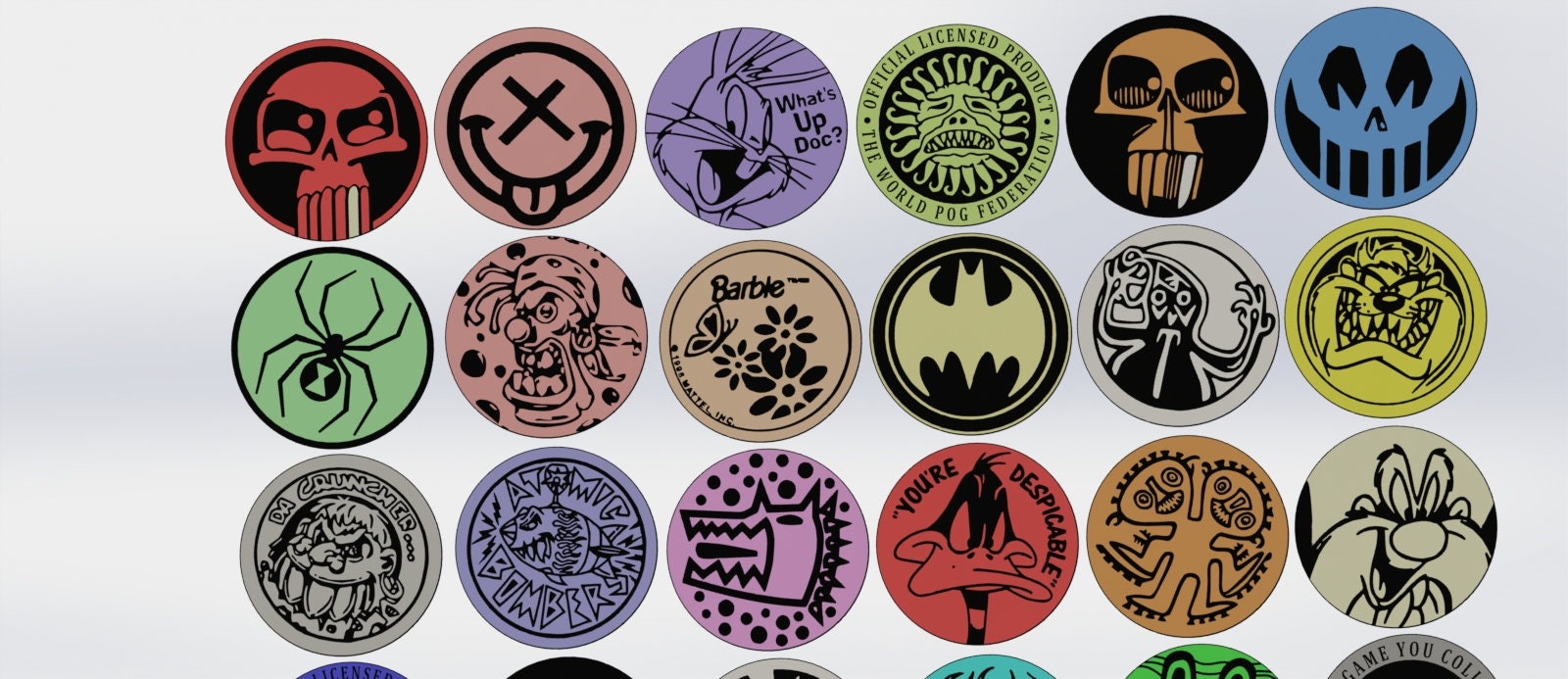 Pog Slammers Collection Set Stl Dxf Files Ultra Rare - Etsy
