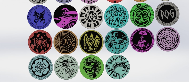 Pog Slammers Collection Set Stl Dxf Files Ultra Rare - Etsy