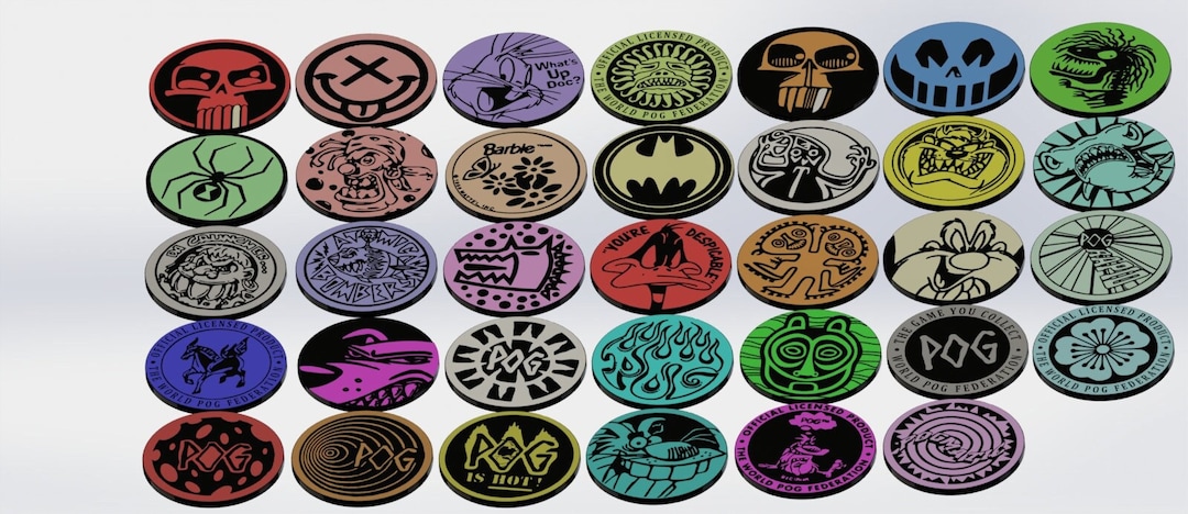 Pog Slammers Collection Set Stl Dxf Files Ultra Rare - Etsy