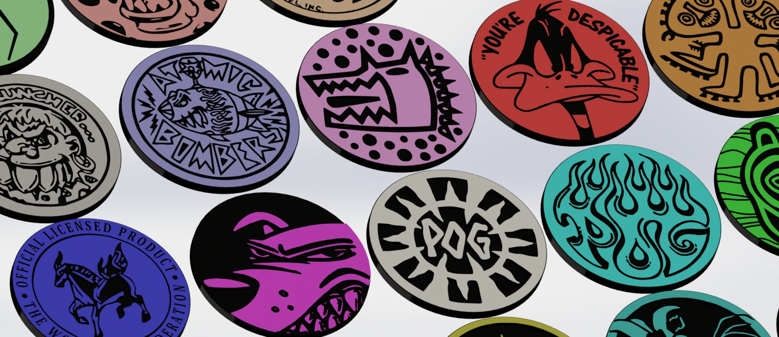 Pog Slammers Collection Set Stl Dxf Files Ultra Rare - Etsy