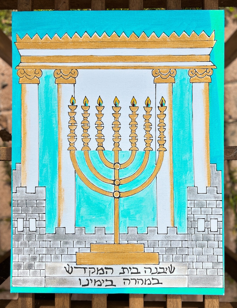 Paint Your Own Menorah - Judaica Painting Kit, DIY Jewish Art, Acrylic ...
