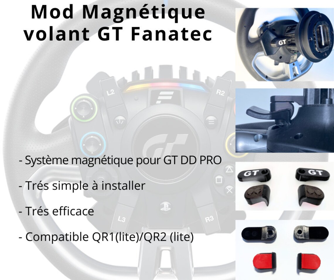 Mod Palettes magnétiques volant GT (dd pro) Fanatec - Etsy France