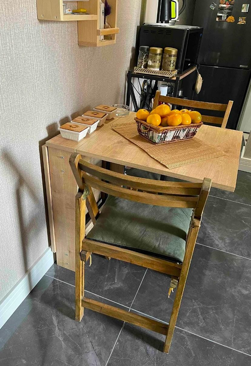 Drop Leaf Table, Folding Table, Extendable Dining Table, Fold Down Table, Dining Table and ...