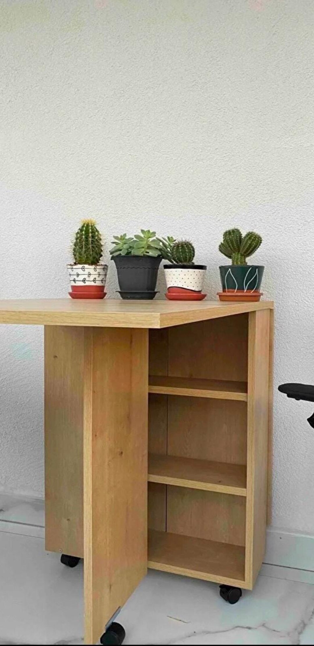 Wheeled and Portable Wooden Table, Foldable and Extendable Dining Table ...