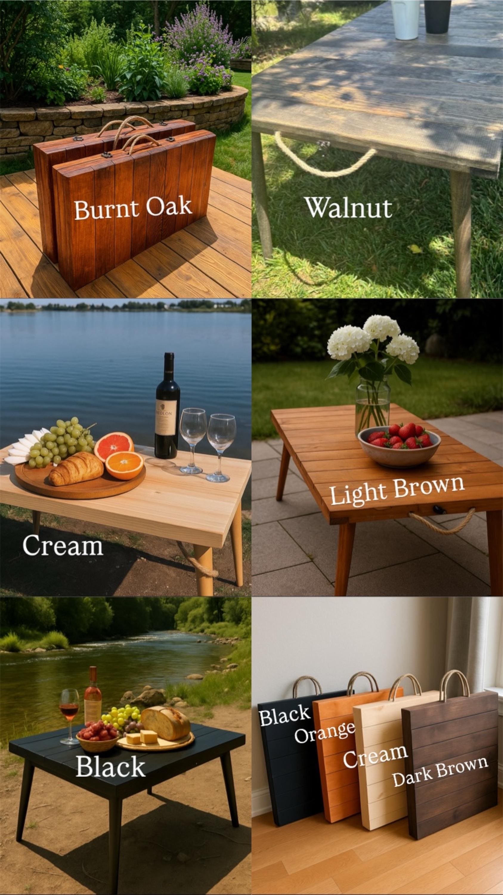Multifunctional Foldable Boho Table, Low Seat Table, Boho Picnic Table ...
