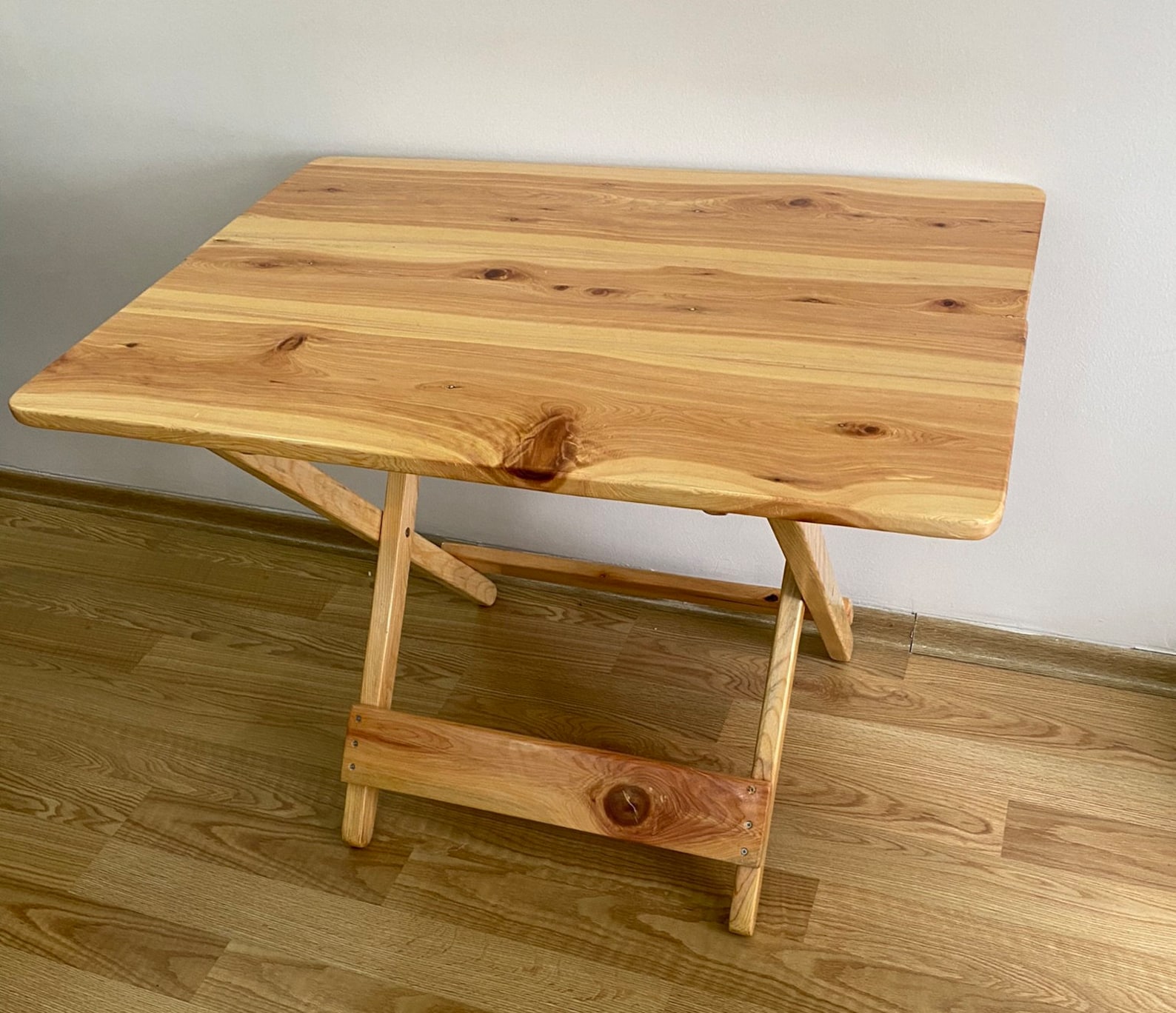 Multifunctional and Portable Wooden Table, Foldable Table for Picnic ...