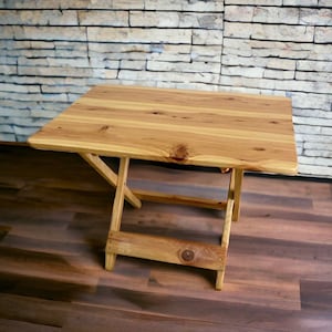 Multifunctional and Portable Wooden Table, Foldable Table for Picnic ...