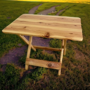 Multifunctional and Portable Wooden Table, Foldable Table for Picnic ...