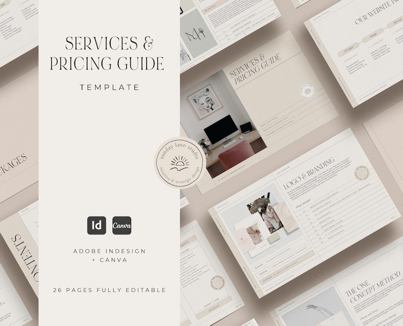Services and Pricing Guide Template for Designers | Process and ...