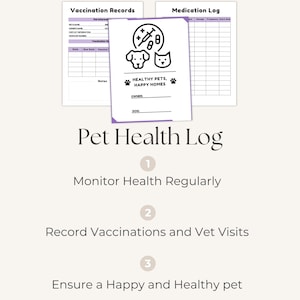 Stay on Top of Your Pet's Wellbeing With This Comprehensive Health Log ...