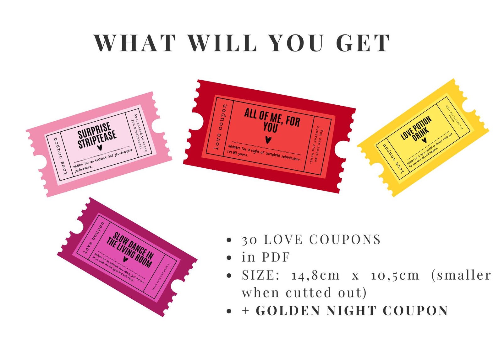 Love Coupons, Spicy & Flirty Valentine's Day Love Coupons, Coupons to ...