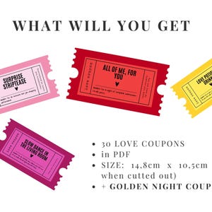 Love Coupons, Spicy & Flirty Valentine's Day Love Coupons, Coupons to ...