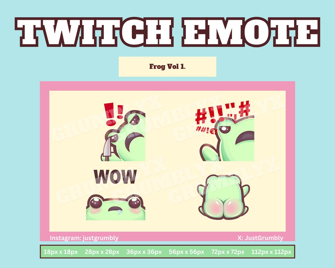 Cute & Angry Twitch/discord Emote Pack - Etsy