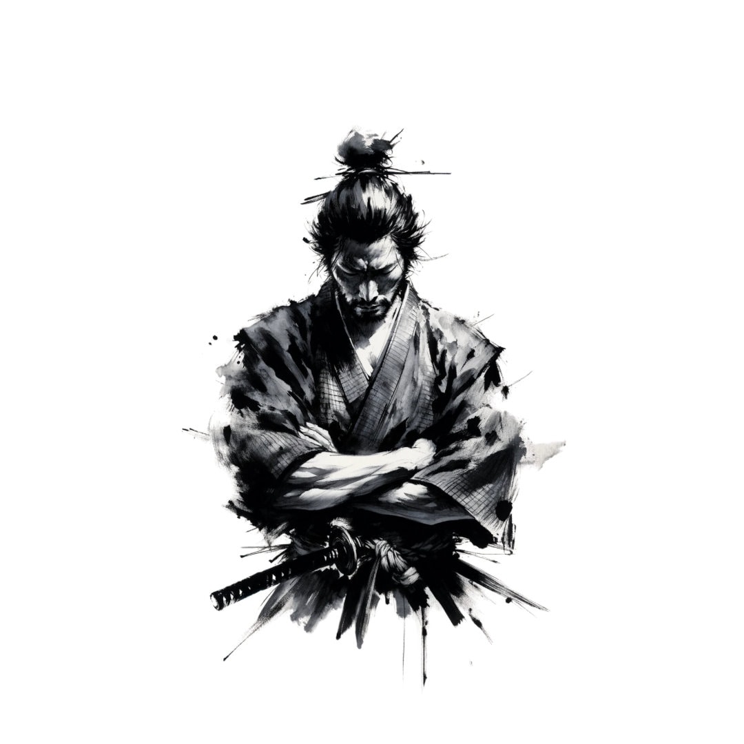 Samurai Warrior Ink Art - Etsy