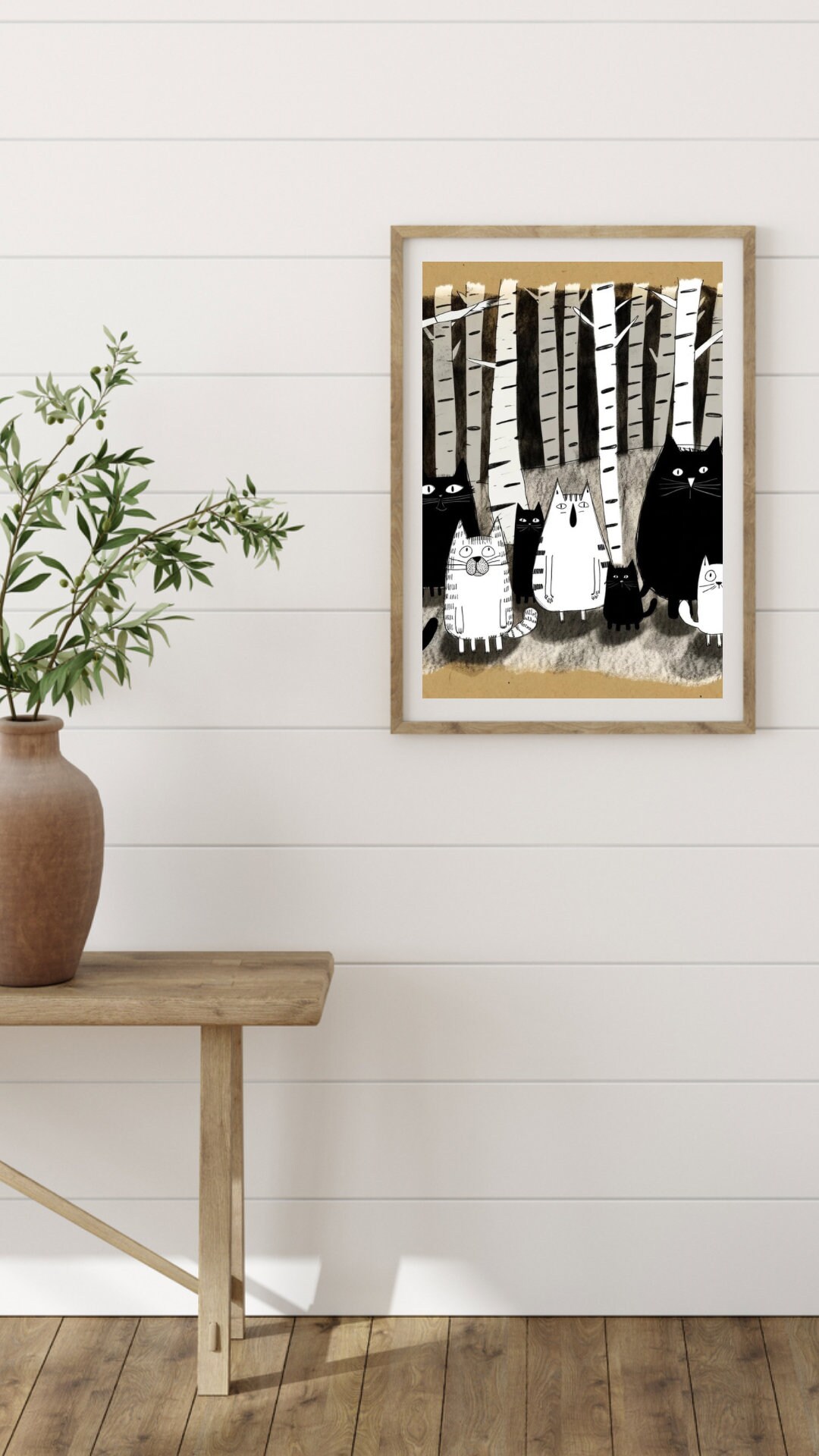 Birch Forest and Unique Cats Png - Etsy