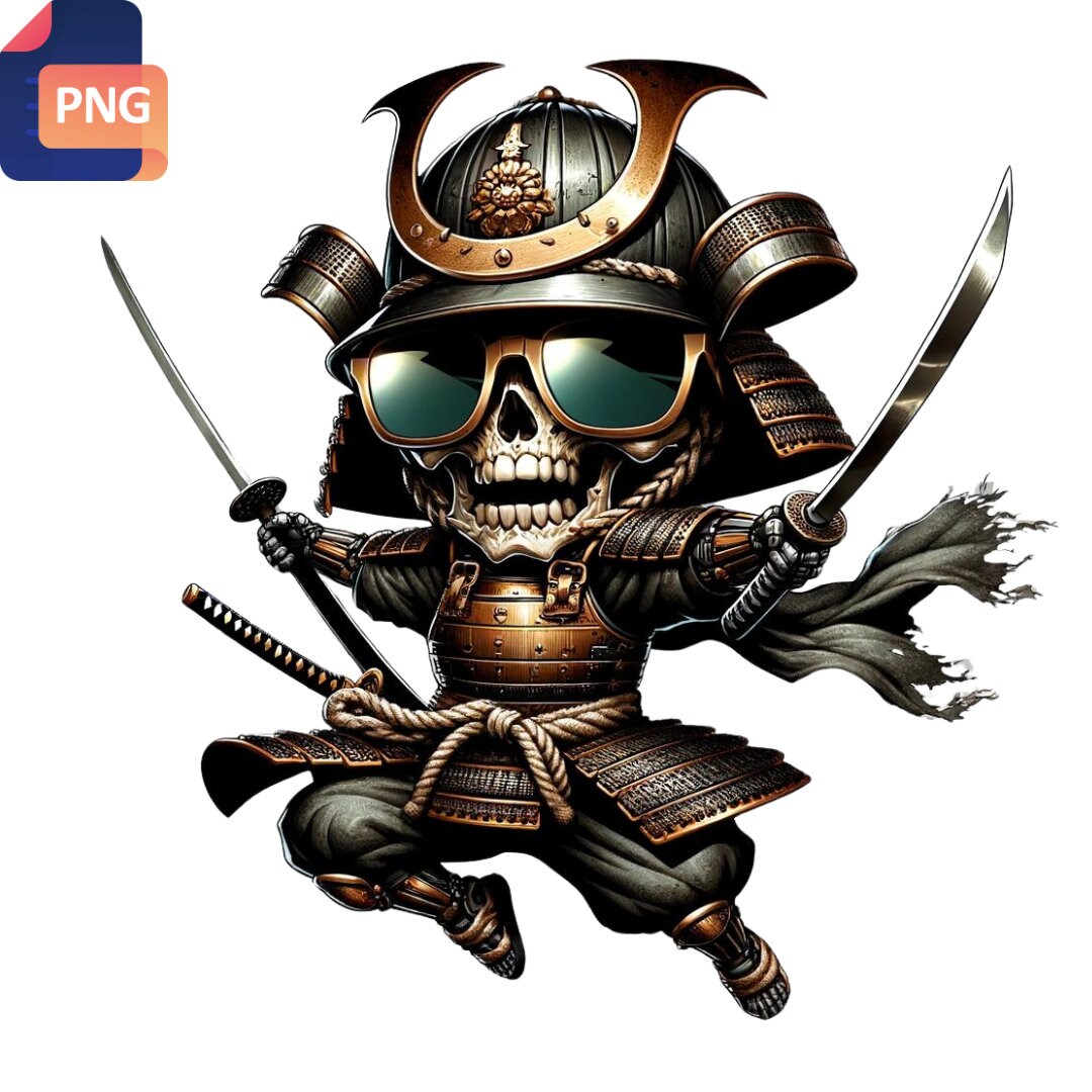 Samurai Skull Png 3375 X 3375 Png - Etsy