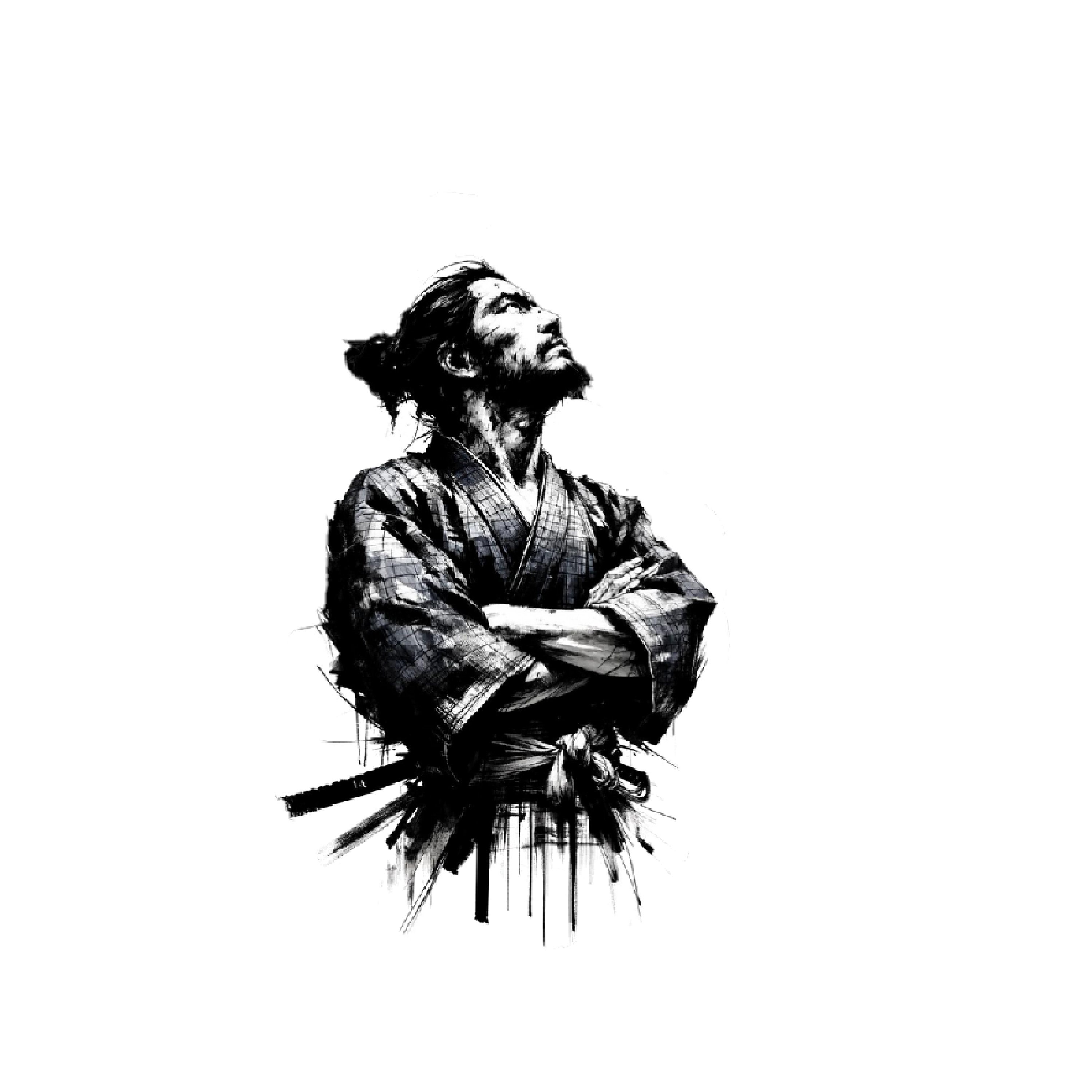 Samurai Warrior Ink Art - Etsy
