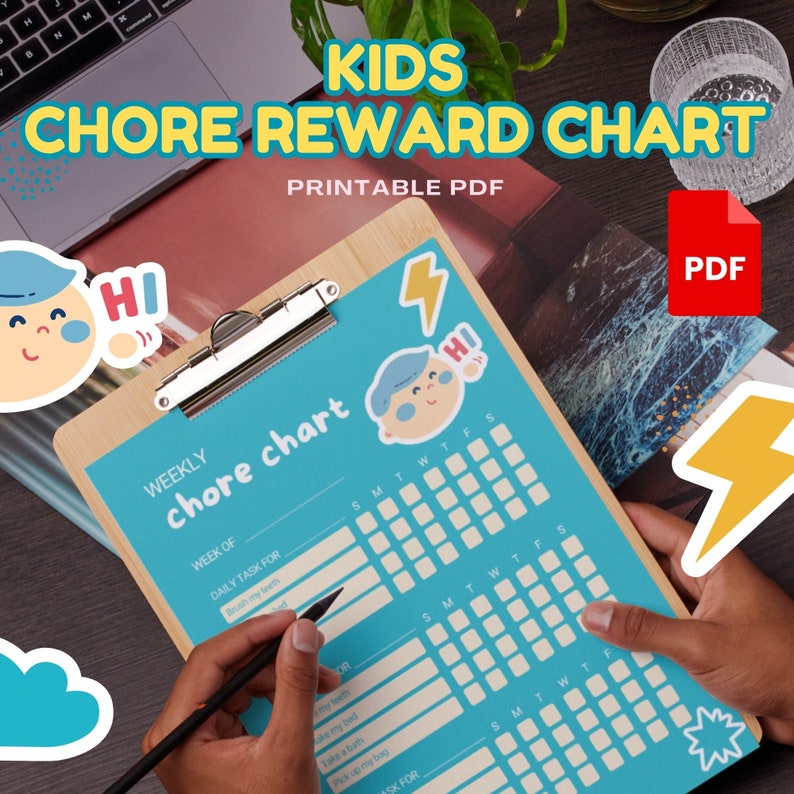 Boy Chore Reward Chart - Etsy