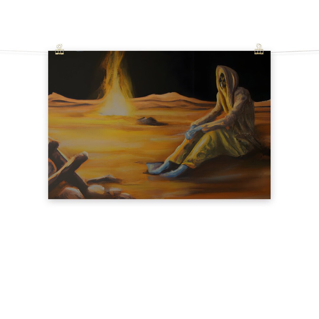 Poster Print, Desert Art Print, Abstract Art, Painting - "idk... A ...