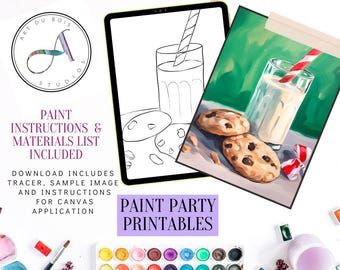 DIY Paint Party Printable, Chic Leopard Pink, Instant Download, DIY ...