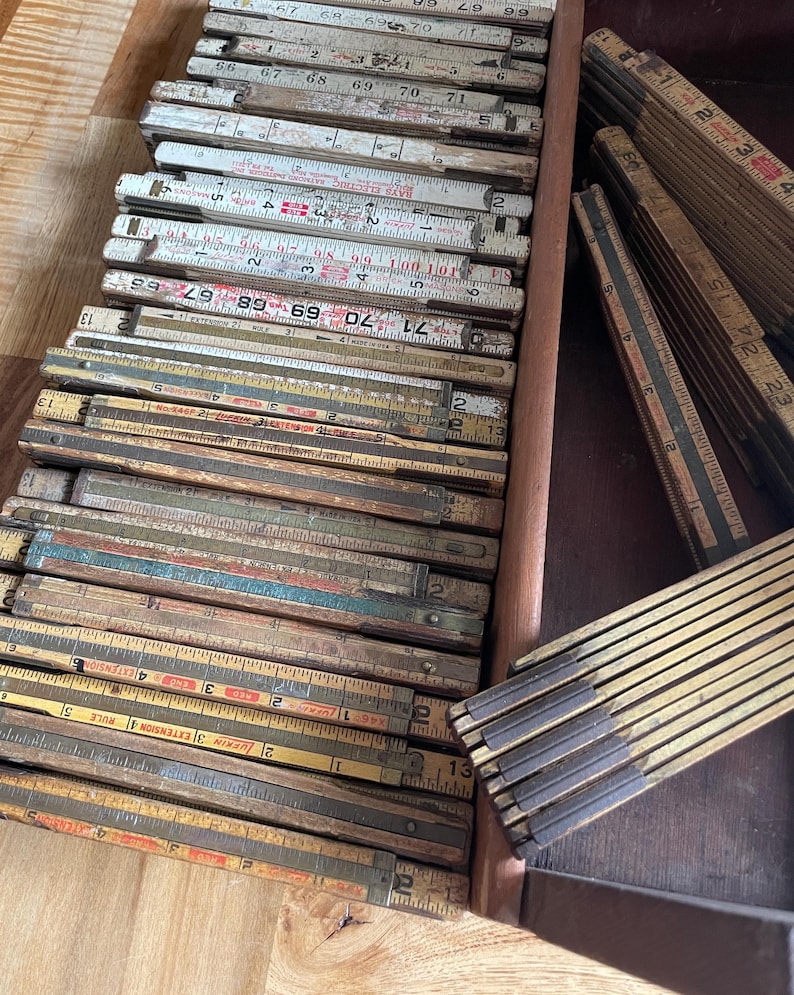 Vintage Folding Stick Rulers - Etsy