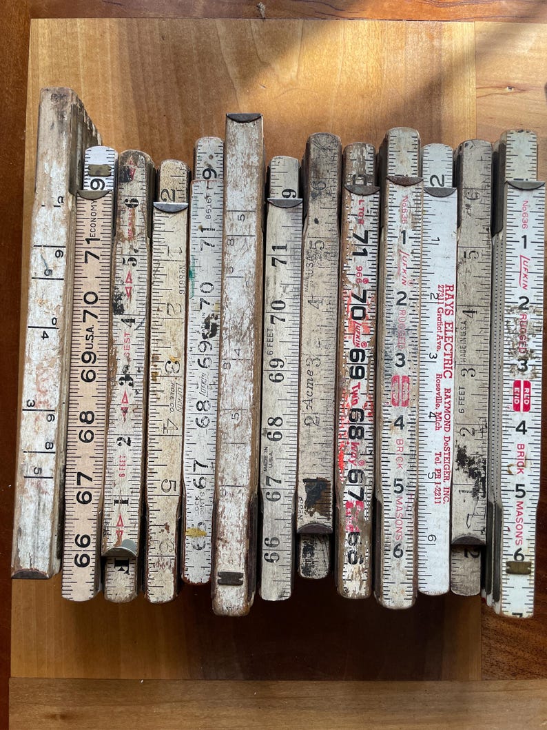 Vintage Folding Stick Rulers - Etsy