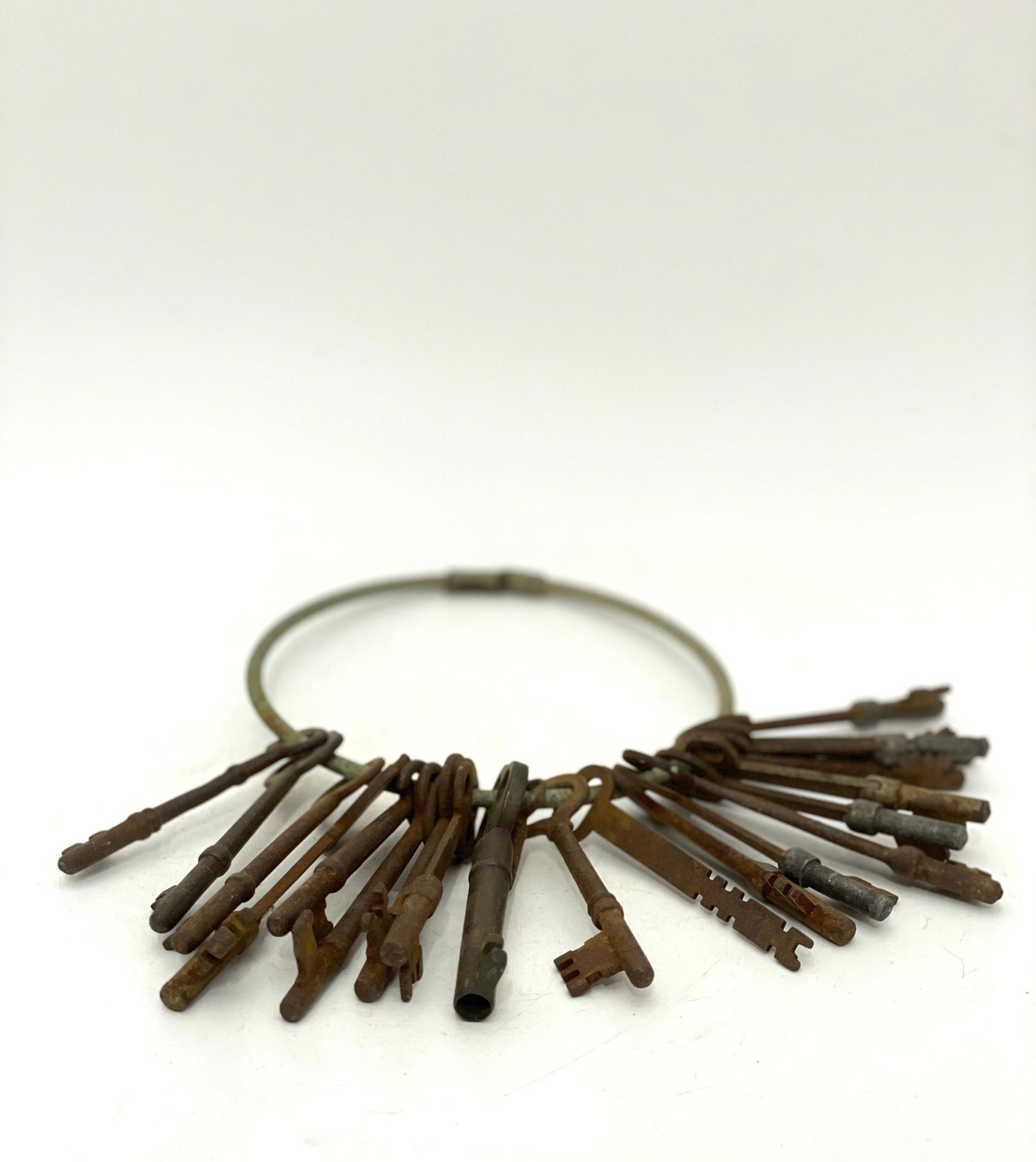 SALE Antique Skeleton Keys on Key Ring - Jailers Keys FREE SHIPPING - Etsy