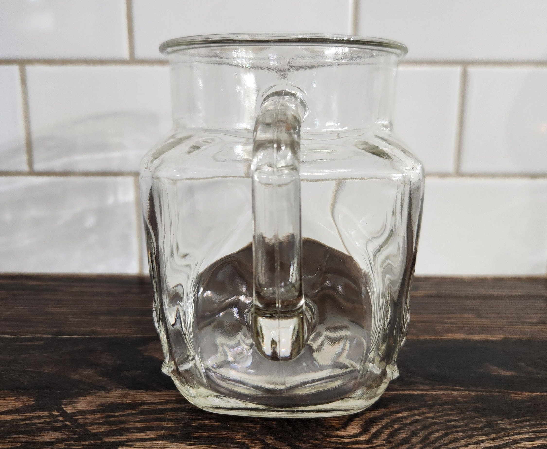 Vintage Pitcher Federal Glass Star Bottom Barware Glassware Beverage ...
