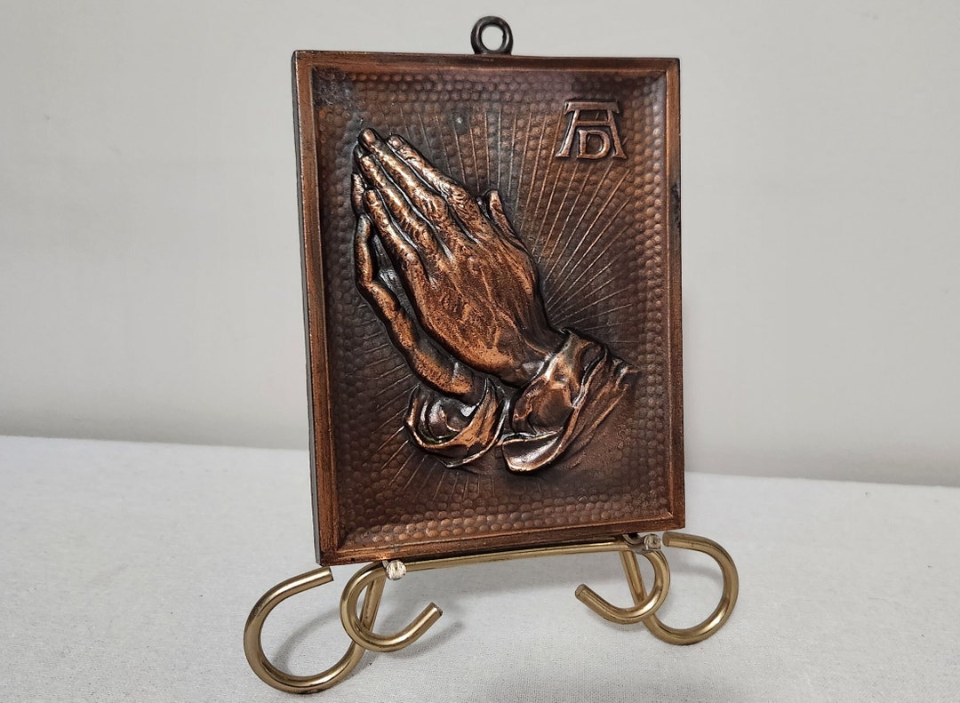 Vintage Praying Hands Albrecht Durer Religious Plaque Wall Art Cast ...